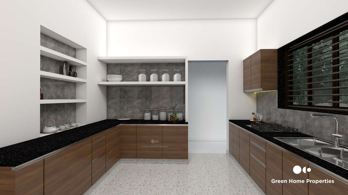 Kitchen, Window, Storage Designs by Architect DEEPU S KIRAN, Ernakulam ...