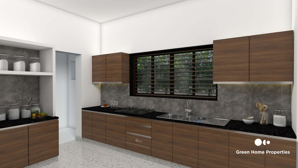 Kitchen, Window, Storage Designs by Architect DEEPU S KIRAN, Ernakulam ...