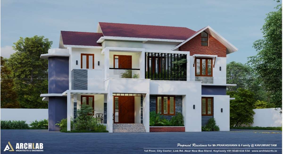 Exterior Designs by Civil Engineer Arshad Paloli ARCHLAB, Kozhikode | Kolo
