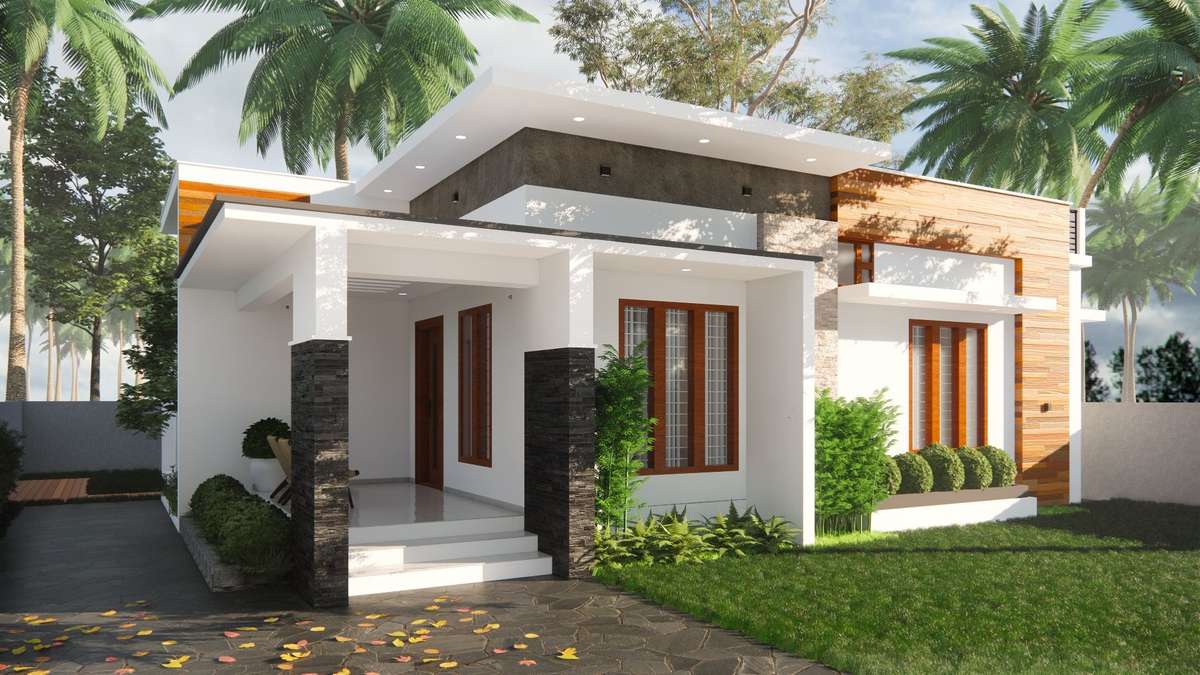 Exterior Designs by Civil Engineer Er Ajay Subhash, Thiruvananthapuram ...