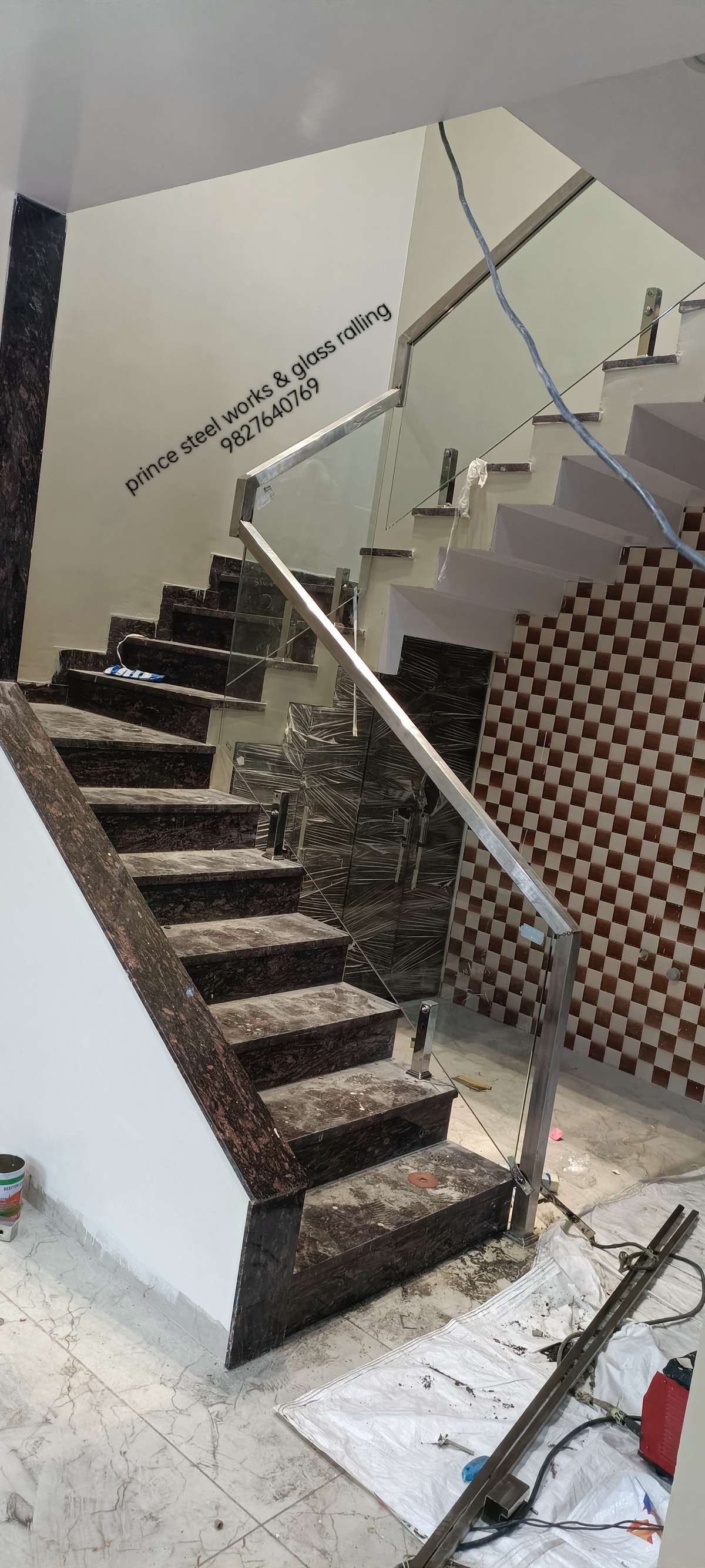 Staircase Designs by Building Supplies prince steel works glass ralling ...