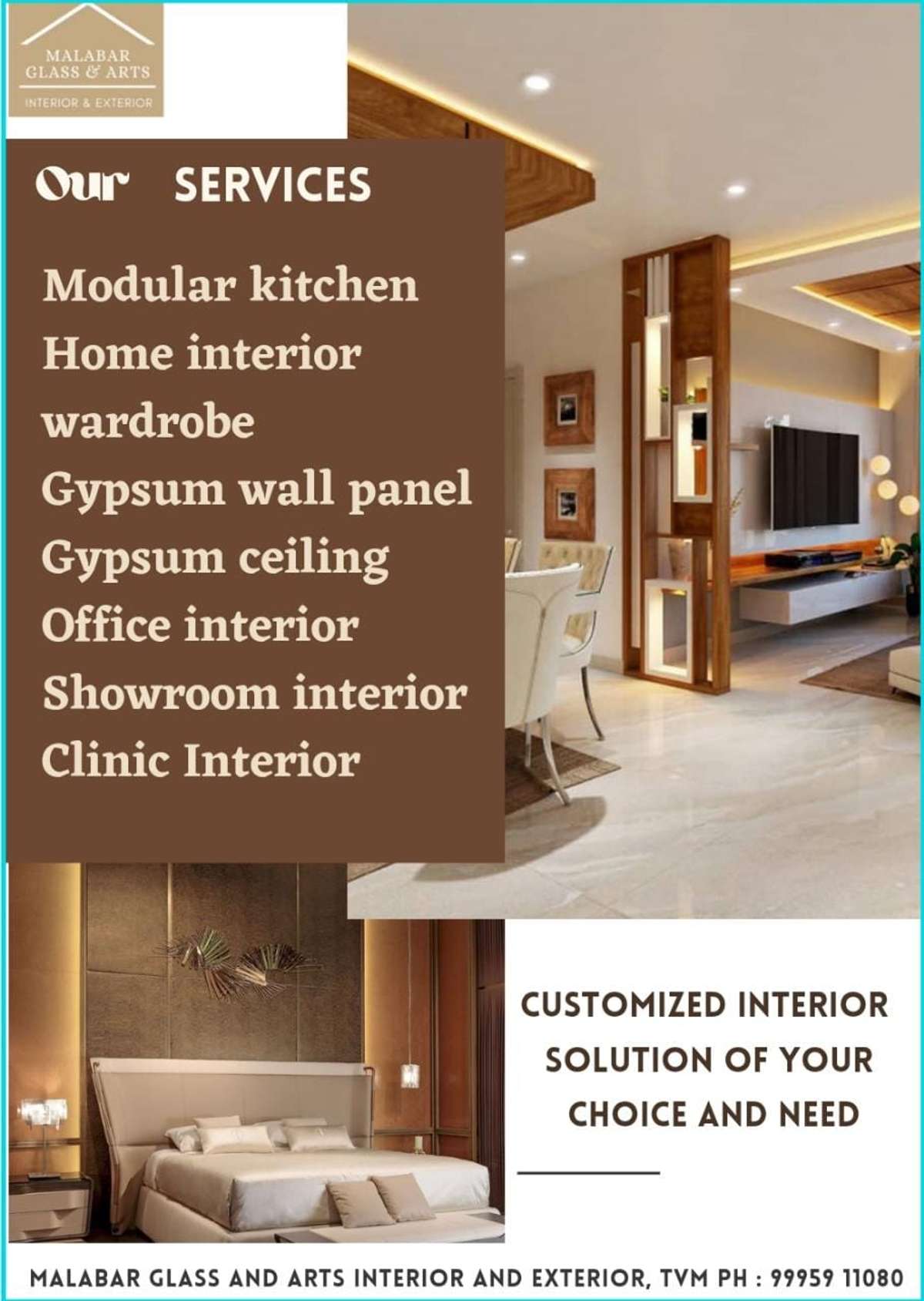 Designs by Contractor Malabar Interior Exterior , Thiruvananthapuram | Kolo