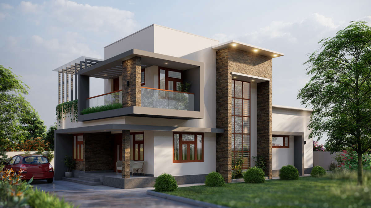 Exterior Designs by 3D & CAD SHAHeeb UK, Thrissur | Kolo
